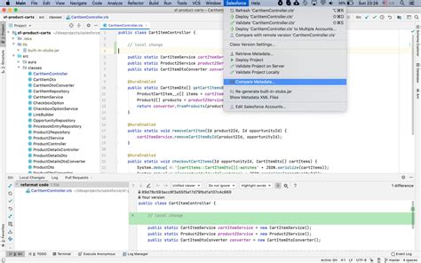 how to use git for salesforce development within intellij idea