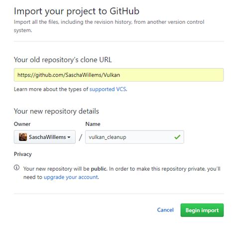 how to shrink down a git hub repository sascha willems