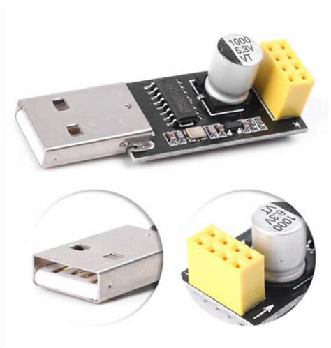 adaptador usb esp8266 esp 01 para módulo wifi