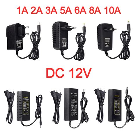 Dc12v 어댑터 조명 변압기 1a 2a 3a 5a 6a 8a 10a Ac100v 240v 전원 공급 장치 변환기 충전기 Led