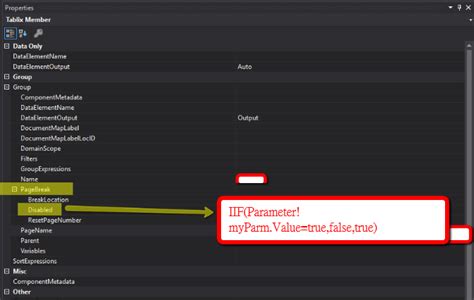 reporting services dynamic page break on ssrs report based on