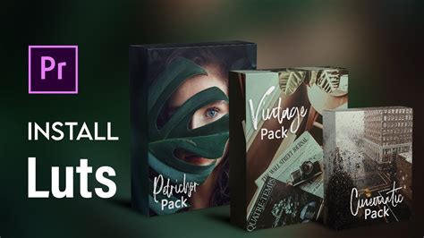 How To Install Luts In Premiere Pro Cc Import Lut Youtube