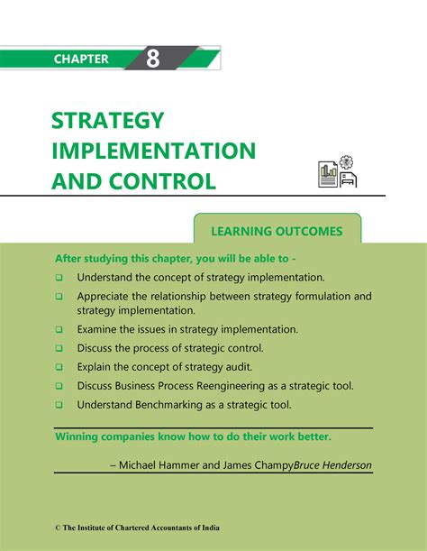Strategy Implementation And Control Learning Outcomes Strategy