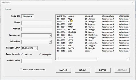 cara menampilkan data listbox ke input textbox userform blog butta toa