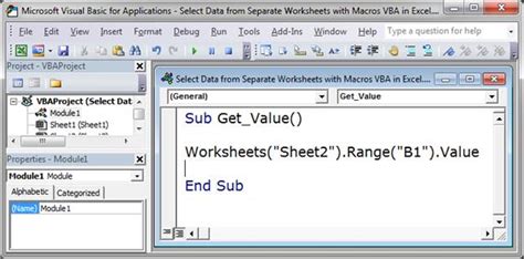 select data from separate worksheets with macros vba in excel