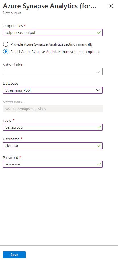 use azure stream analytics in dedicated sql pool azure