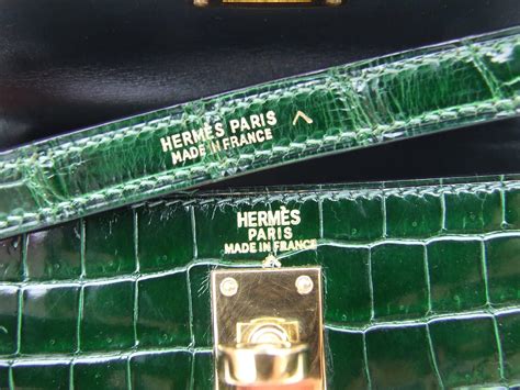 Hermes Mini Kelly Sellier Bag Vert Fonce Dark Green Crocodile Ghw 20 Cm