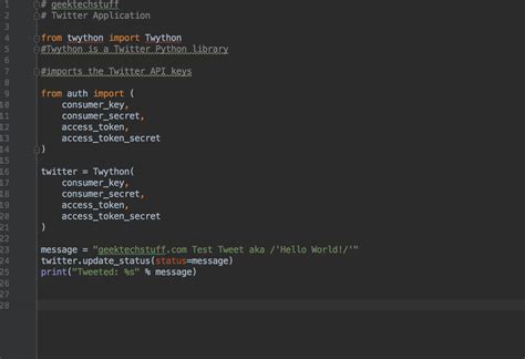 twitter and python geek tech stuff