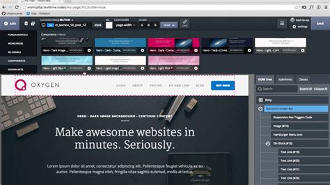 introducing oxygen visual website design software for wordpress