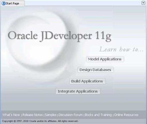 oracle jdeveloper 11g release 2 tutorials getting started with the