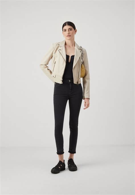 Allsaints Balfern Biker Leather Jacket Neon Pink Pink Zalando Ie