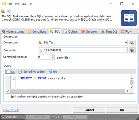 task database sql