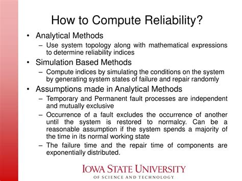 Ppt Distribution System Reliability Evaluation Powerpoint