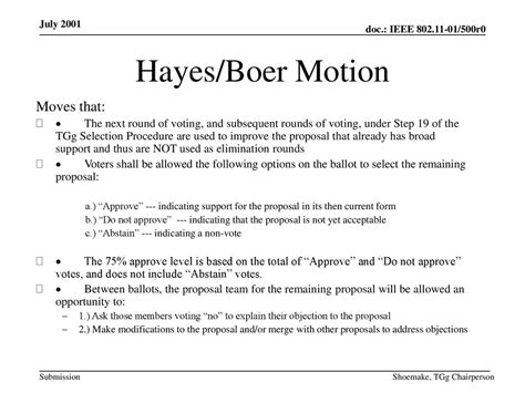 Motions Related To The Selection Procedure Ppt Download