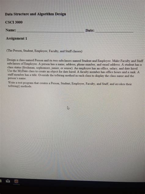 solved data structure and algorithm design csci 3000 name