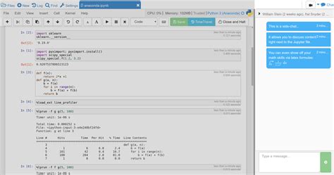 testcalc online jupyter notebooks