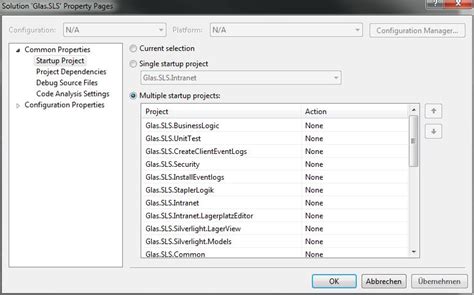 can i to run several projects in one solution for debugging in vs 2010