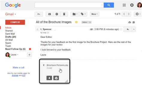 how to email large files as gmail attachments