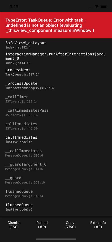 typeerror taskqueue error with task undefined is not an object