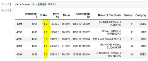 python getting float values while reading data frame