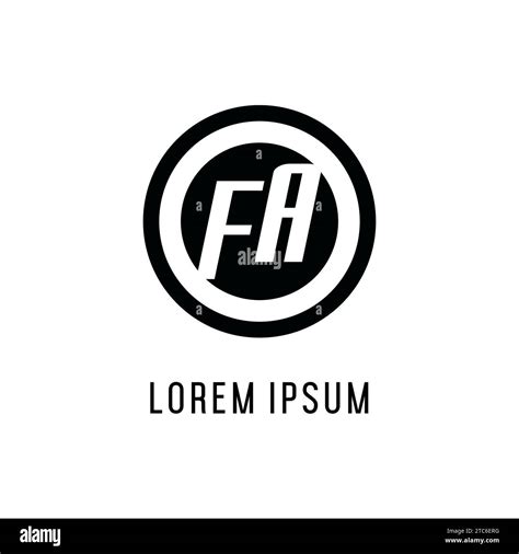 Initial Fa Logo Concentric Circle Line Clean And Simple Monogram Logo