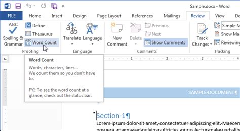 how to count pages words characters paragraphs and lines in a word