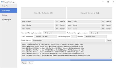 github and42 ffmpegvideomerger merges video files with audio files
