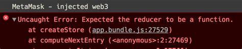javascript react redux uncaught error expected the