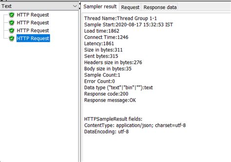 jmeter sampler result understanding load time connect time and