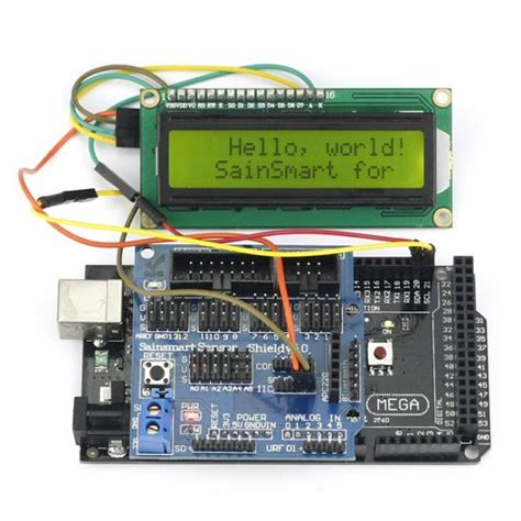 sainsmart mega2560 r3 sainsmart sensor shield v5 iic 1602 y g module