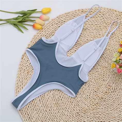 2021 2019 New Sexy One Piece Swimsuit Women Swimwear Thong Monokini