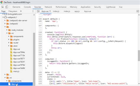 vue js breakpoints are unbound how to map webpack correctly stack