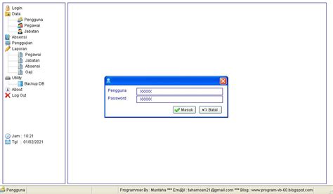 program vb 6 dan net software penggajian sederhana