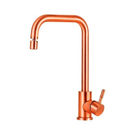 Torneira Para Cozinha Misturador Monocomando Em Aço Inox 304 Escovado