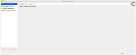 how to associate a virtual environment with a new existing python