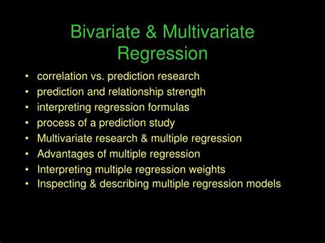 ppt bivariate and multivariate regression powerpoint presentation free