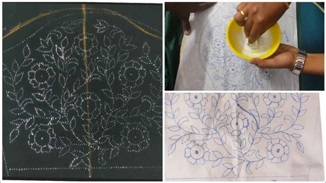 Aari Work Sleeve Tracing Design Using Trace Powder Aariworktracing