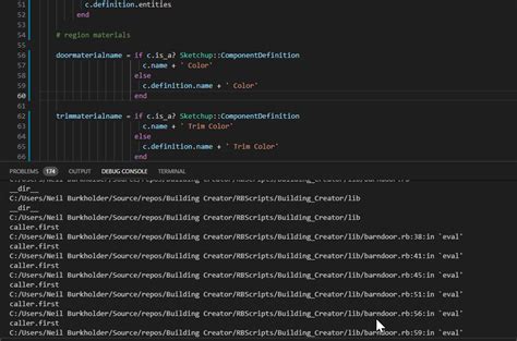 vs code debugger not working properly ruby api sketchup community