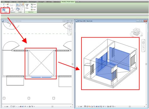 revit recess wish linked view crop regions