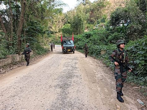 Indian Army Assam Rifles Ensure Protection To Vehicles On National