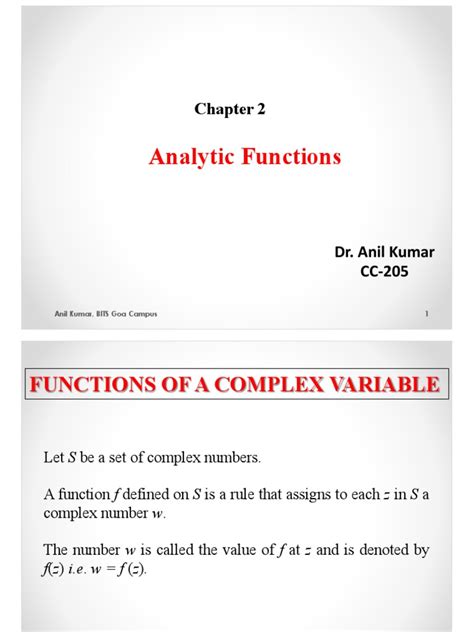 2 analytic functions pdf derivative function mathematics