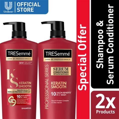 [bundle Of 2] Tresemme Keratin Smooth Anti Frizz Shampoo 620ml 1x