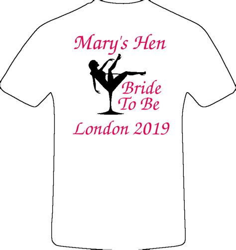 Buy Personalised Hen Party T Shirts Online Stag Party T Shirts Et