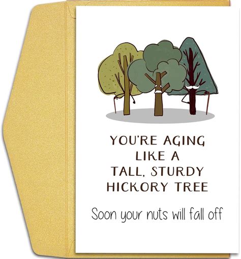 Qiliji Funny Birthday Card For Man Rude Birthday Card For
