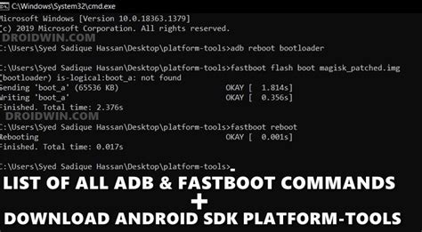 adb fastboot commands for android windows mac and linux root update