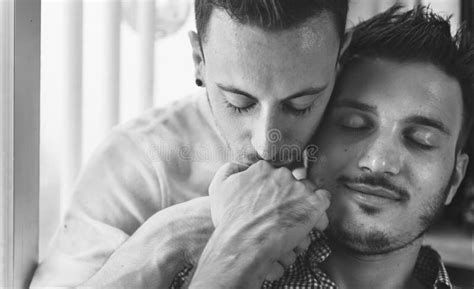 Gay Couple Watching Sunset Stock Image Image Of Outdoor 43062103