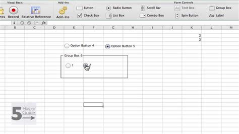 add radio buttons or option buttons in excel 2011 mac youtube