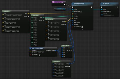applying material with world aligned blend to procedural mesh component