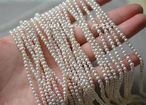 Seed Pearl Necklace 2 8 3mm Freshwater Pearl Necklace Potato Etsy