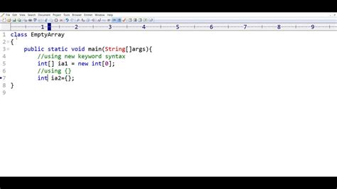 empty array creation youtube